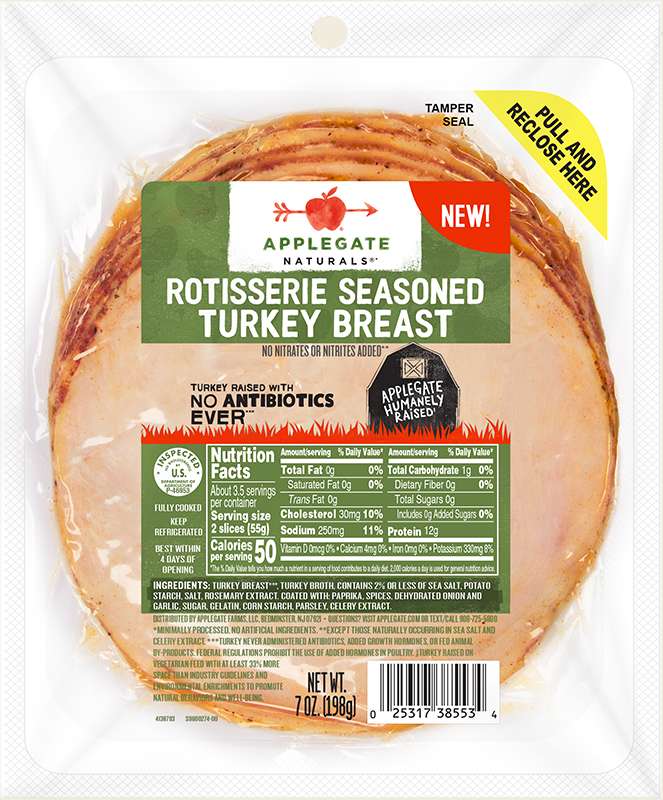 Products - Deli Meat - Applegate Naturals® Rotisserie Seasoned Turkey ...