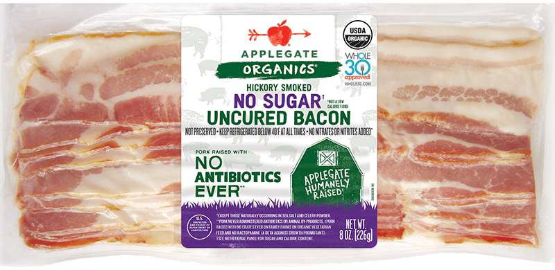 Products - Bacon - Applegate Organics® No Sugar Bacon - Applegate