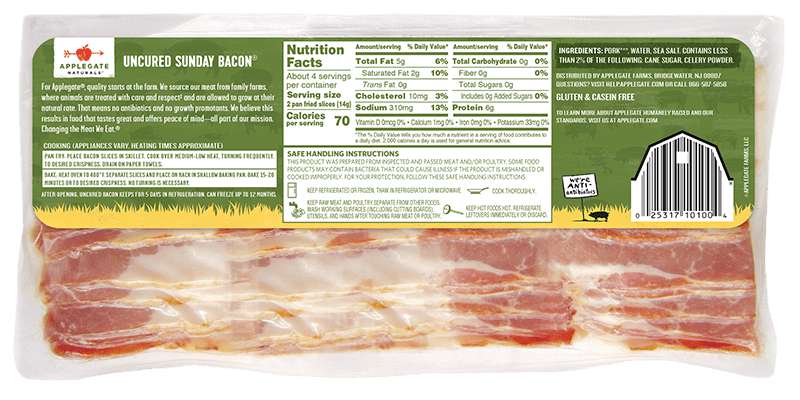 Products - Bacon - Natural Sunday Bacon - Applegate