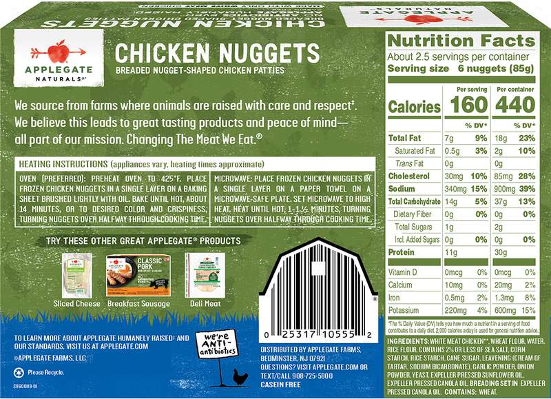 Products - Breaded Chicken - Natural Chicken Nuggets - Applegate